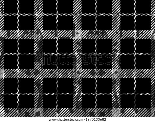 Seamless Hand Drawing Plaid Pattern Brush Stock Illustration 1970133682 ...