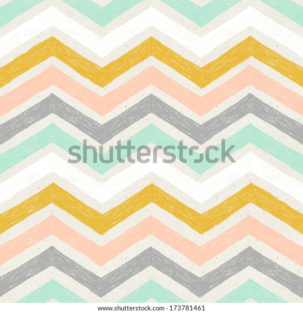 Seamless Hand Drawn Chevron Pattern On Stock Illustration 173781461 ...