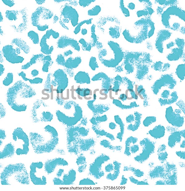 Seamless Hand Drawn Jaguar Pattern Stock Illustration 375865099