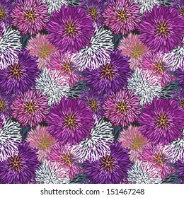 Seamless Handdrawn Aster Patternmodel Design Gift Stock Illustration ...