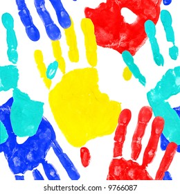 Seamless Handprints Unity Concept Stock Illustration 9766087 | Shutterstock
