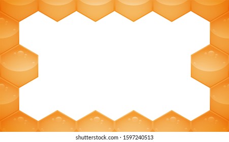 Hexagon Tile Border Frame On White Stock Photo (Edit Now) 693402922