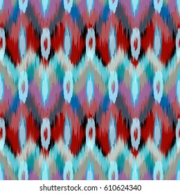 Abstract Ethnic Ikat Pattern Background Traditional Stock Illustration 630119267