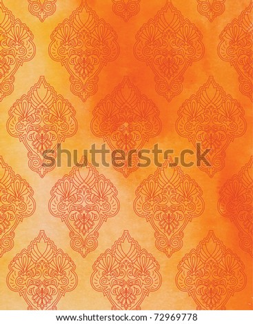 Seamless Indian Wallpaper Pattern Stock Illustration 72969778 ...