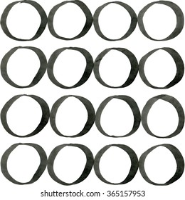 Seamless Monochrome Pattern Slanted Oval Shapes Stock Illustration ...