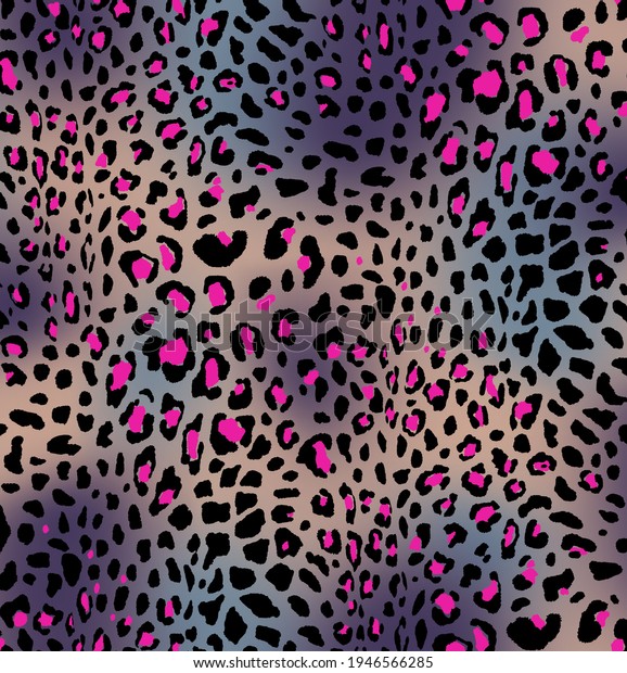 Seamless Leopard Design Pattern Animal Print Stock Illustration ...