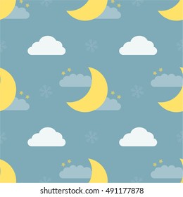Seamless Moon Star Pattern Stock Illustration 491177878 | Shutterstock