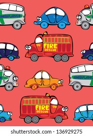 Seamless Multicolor Cars Pattern Stock Illustration 136929275 ...
