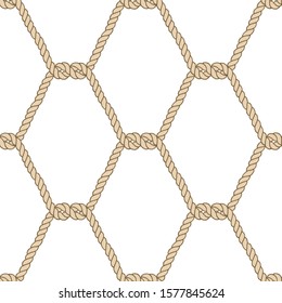 Seamless Nautical Rope Pattern Endless Navy Stock Illustration ...
