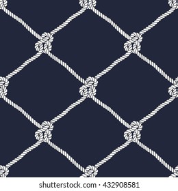 Seamless Nautical Rope Knot Pattern Stock Vector (Royalty Free ...