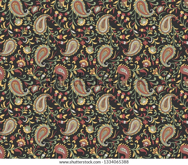 Seamless Paisley Pattern Stock Illustration 1334065388 | Shutterstock