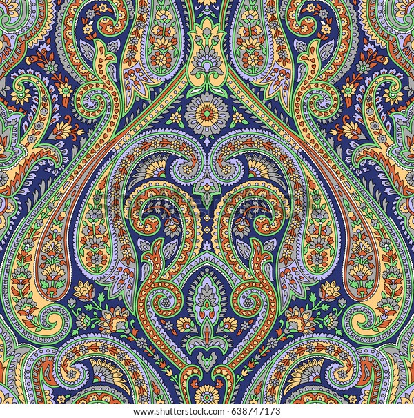 원활한 페이즐리 패턴 스톡 일러스트 638747173 | Shutterstock