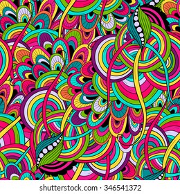Seamless Pattern Background Abstract Ornaments Hand Stock Illustration ...