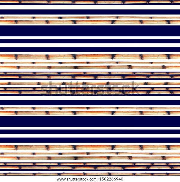 Seamless Pattern Bambu Tree Lines Style Stok İllüstrasyon 1502266940