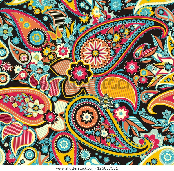 Seamless Pattern Based On Traditional Asian Stock Illustration 126037331