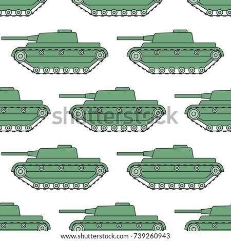 Seamless Pattern Cartoon Tanks Stock Illustration 739260943 - Shutterstock