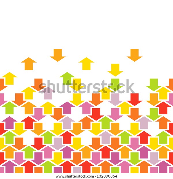 Seamless Pattern Color Arrows Simple Abstract Stock Illustration ...
