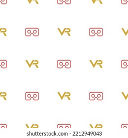 Seamless Pattern Colored Vr Logos Virtual Stock Illustration 2212949043 ...