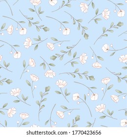 Seamless Pattern Delicate Roses Hand Drawing Stock Illustration ...