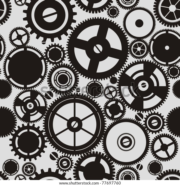 Seamless Pattern Gears Stock Illustration 77697760