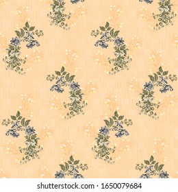 Seamless Pattern Hand Block Print Traditional Stock Illustration 1650079684