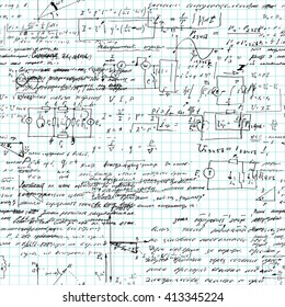 Scientific Seamless Texture Handwritten Formulas Electronic Stock ...