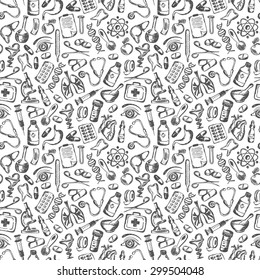Seamless Pattern Medical Icons Elements Health Stock Illustration ...