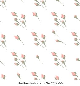 Seamless Pattern Pink Roses Stock Illustration 367202555 | Shutterstock