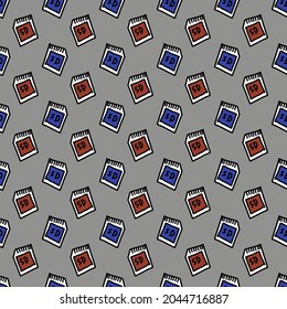 Seamless Pattern Sd Card Cartoon Stock Illustration 2044716887 ...