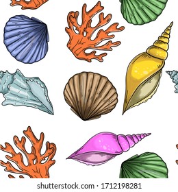 Ocean Cockleshells Cartoon Sea Shells Vector Stock Vector (Royalty Free ...