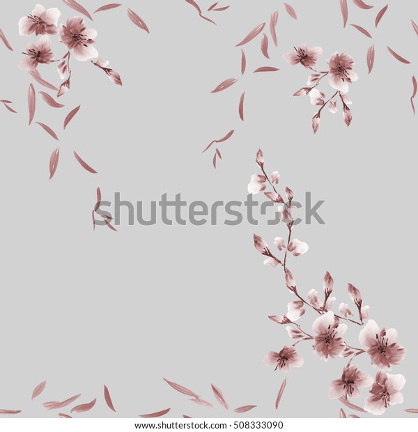 Seamless Pattern Small Beige Flowers Beige Stock Illustration 508333090 ...