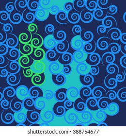 Seamless Pattern Spirals Doodles Hole Spots Stock Illustration ...