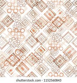 Seamless Pattern Square Shapes Hand Drawn Stock Illustration 1152560843 ...