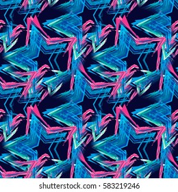 Seamless Pattern Star Texture Background Stock Illustration 583219246 ...
