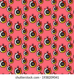 Seamless Pattern Stopwatch Backgrounds Textures Illustration Stock ...