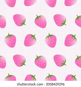 467 Strawberries pattern on checker Images, Stock Photos & Vectors ...