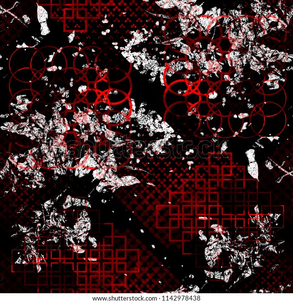 Seamless Pattern Urban Design Mixed Background Stock Illustration ...