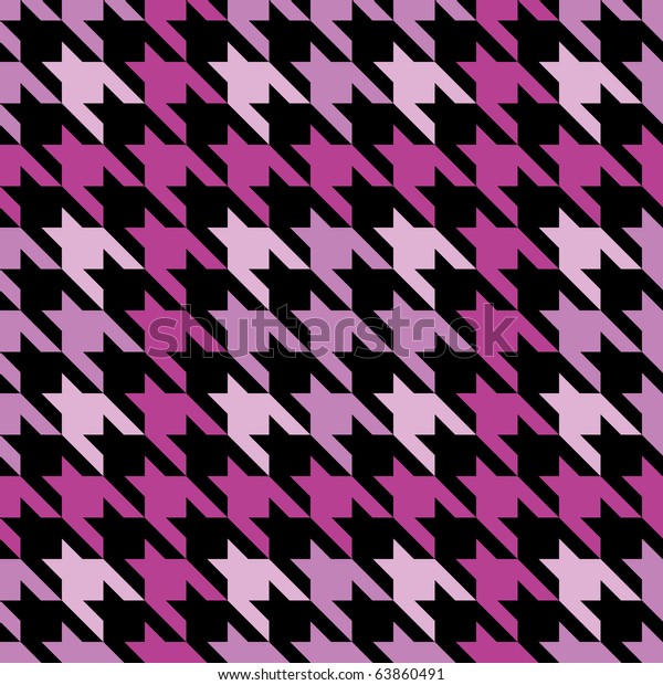 Seamless Plaid Houndstooth Pattern Pink Stock Illustration 63860491