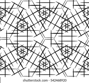 Seamless Raster Pattern Complex Geometrical Ornament Stock Illustration ...