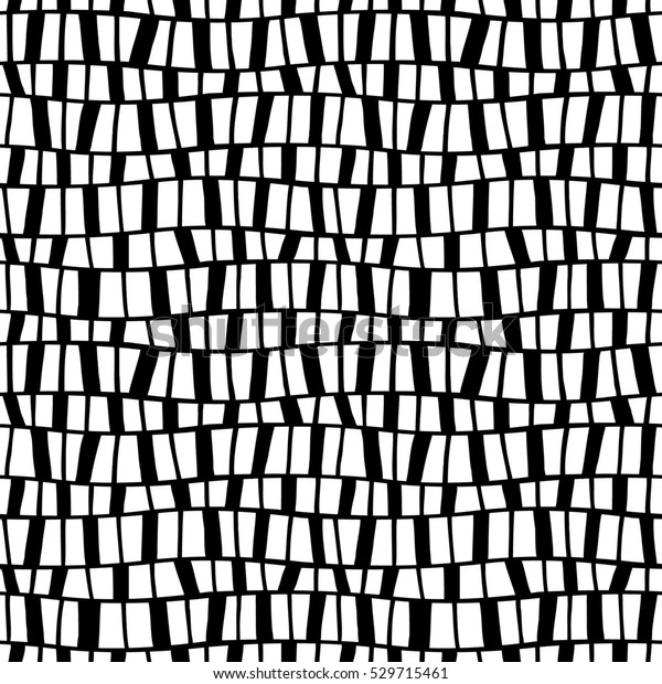 Seamless Raster Pattern Geometric Black White Stock Illustration 529715461