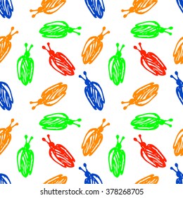 Seamless Raster Pattern Hand Sketch Drawing 스톡 일러스트 378268705 ...