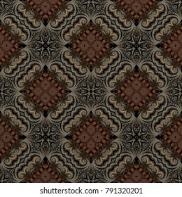 Seamless Raster Pattern Oriental Style Weave Stock Illustration ...