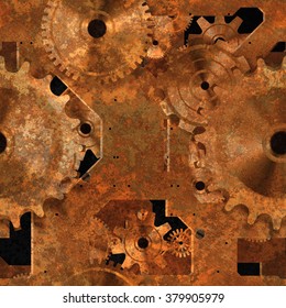 Seamless Rusty Mechanical Background Stock Illustration 379905979 ...