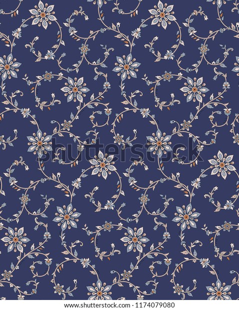 Seamless Silky Floral Pattern Stock Illustration 1174079080