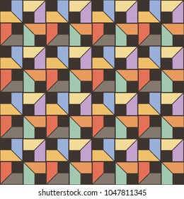 Seamless Square Pattern Abstract Stripes Endless Stock Illustration ...