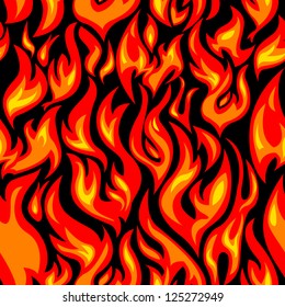 Flames Design Set Editable Hand Drawn Stock Vector (Royalty Free ...