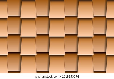 Seamless Texture Beige Shingles Rooftop Background Stock Illustration ...