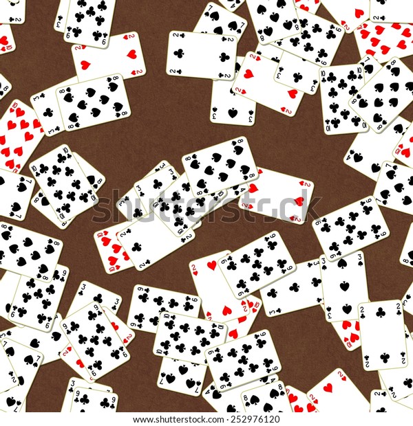 Seamless Texture Playing Cards Background Stock Illustration 252976120