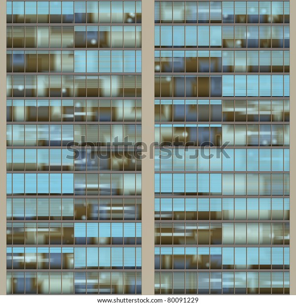 Seamless Texture Resembling Windows High Rise Stock Illustration 80091229