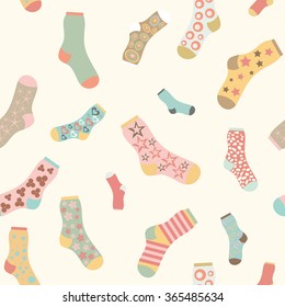 Seamless Texture Vector Background Socks 스톡 일러스트 365485634 | Shutterstock